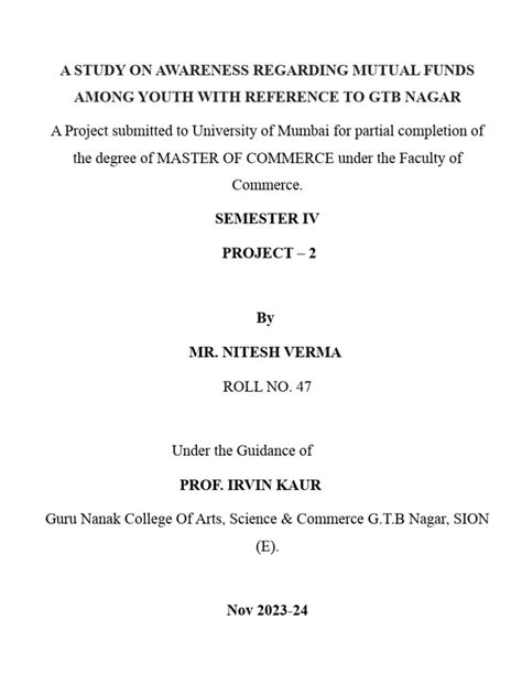 project mutual funds awareness 47 pdf investment fund investing