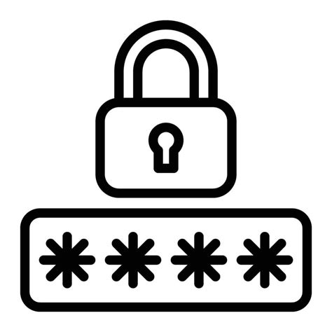 Password Line Icon Design 44053073 Vector Art At Vecteezy
