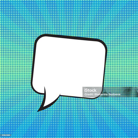 레트로 만화 식 빈 화려한 하프톤 블루 줄무늬 배경 가진 연설 거품 개체 그룹에 대한 스톡 벡터 아트 및 기타 이미지 개체 그룹 겨울 고풍스런 Istock