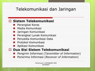 Chapter 2 Database Jaringan Internet Pptx