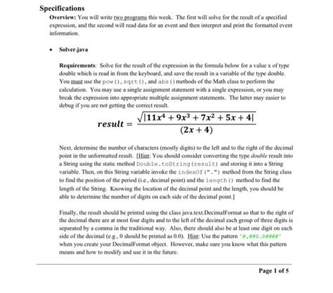 Solved Specifications Overview You Will Write Two Programs Chegg Com