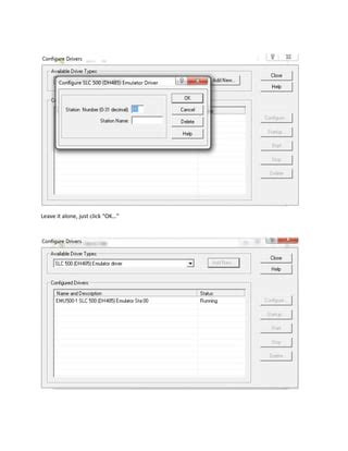PLC Procedure Installing RX LOGIX For PLC Ladder Logic Simulation PDF