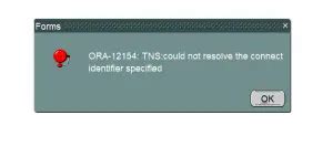 ORA TNS Could Not Resolve The Connect Identifier Specified