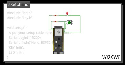 key led wokwi esp32 stm32 arduino simulator