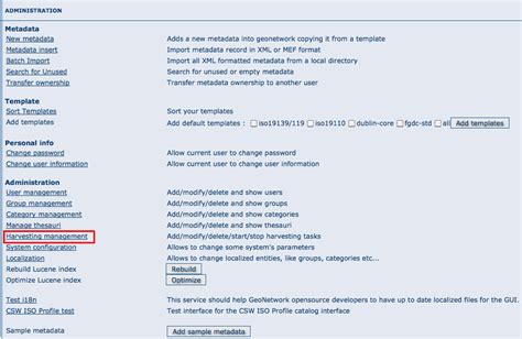 harvesting — geonetwork v2 6 4 user manual