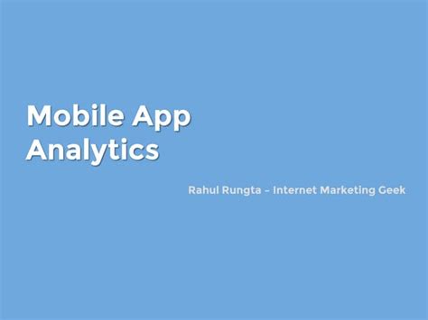 mobile app analytics basics pdf internet computing