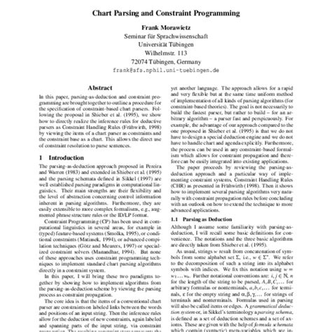 Chart Parsing And Constraint Programming Acl Anthology