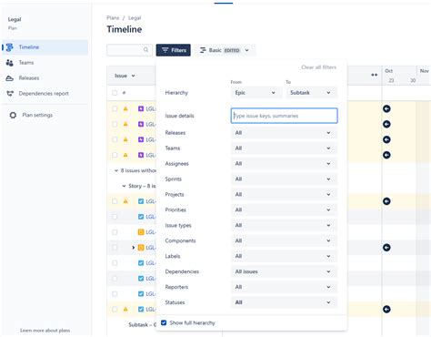 how to show subtask on advanced roadmap