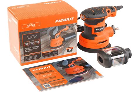 Эксцентриковая шлифовальная машина Patriot OS 122, мощность 300 вт ...