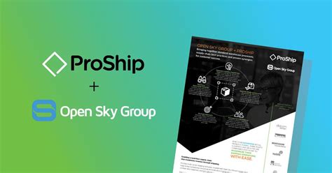 How Proship And Open Sky Group Streamline Shipping Proship Inc Posted
