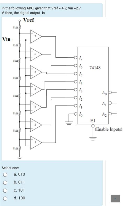 solved in the following adc given that vref 4v vin 2 7 v