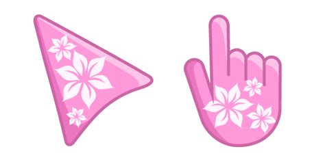 pink white blossom cursor custom cursor