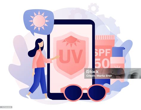 자외선 차단 개념 튜브와 자외선 차단제 크림 로션 젤 병 spf 수준이 다른 제품 spf 방패 현대 평면 만화 스타일 흰색