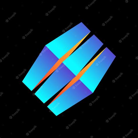 Premium Vector A Cube In A Perspective Image Consisting Of Three Elements