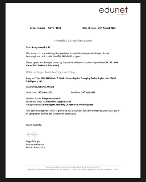 sivagnanasekar g on linkedin internshipcompletion newbeginnings careerjourney gratitude aicte…