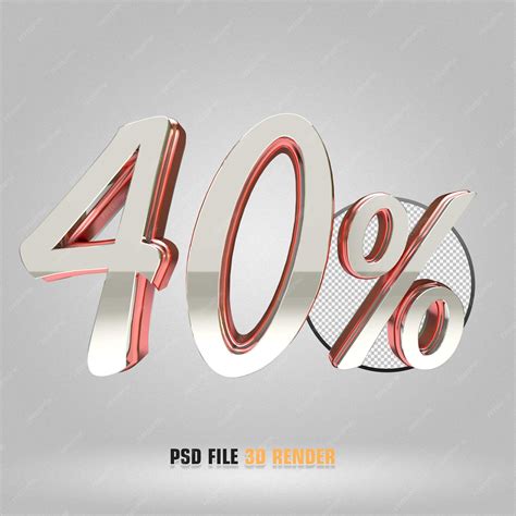 Premium Psd 3d Number Render Psd