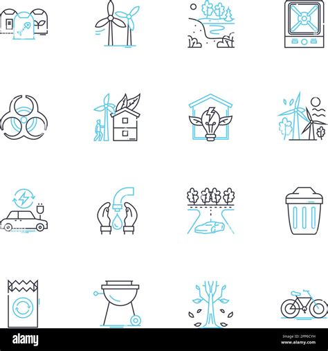 tidy house linear icons set cleanliness organization declutter