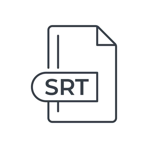 Srt File Format Icon Srt Extension Line Icon 15426145 Vector Art At Vecteezy