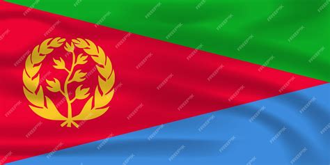 Premium Vector Realistic Eritrea Flag The National Flag Of Eritrea