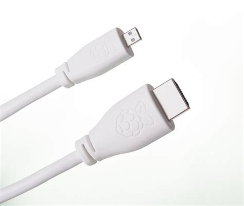 Official Raspberry Pi Micro Hdmi Cable 2m White • Raspberrypi Dk