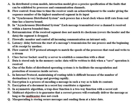 solved a in distributed system models interaction model