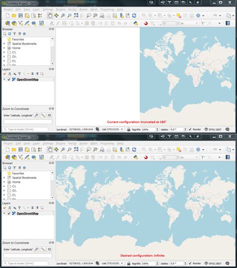 Qgis Repeat Grid For Infinite Map Canvas In East West Direction Rqgis