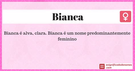 Significado De Bianca