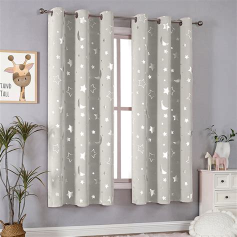 Elegant Polyester Blackout Curtains For Bedroom Navybeigebluegraypink 51x53 Inch Thermal