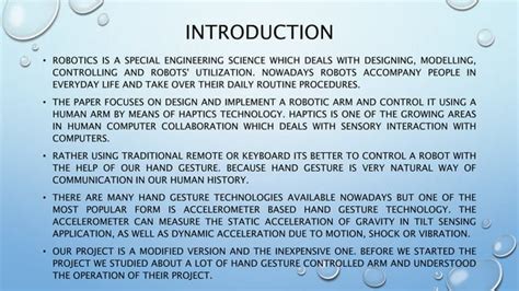 Hand Gesture Controlled Robotic Arm Android Arduino Pptx Radio