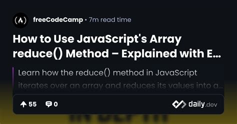 How To Use Javascripts Array Reduce Method Explained With Examples