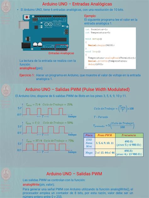 Arduino Uno Entrada Analógica Salida Pwm Pdf Arduino Ingenieria