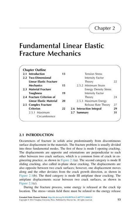 pdf extended finite element method fundamental linear elastic