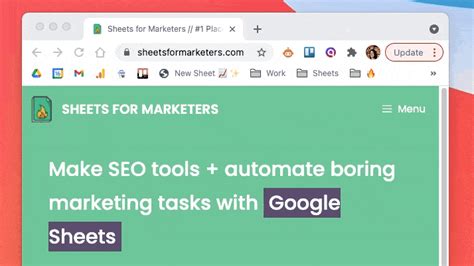 How To Create New Google Sheets With A Chrome Bookmark