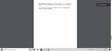 Solved 7 Q5 20 Points Longest Path Problem Given A