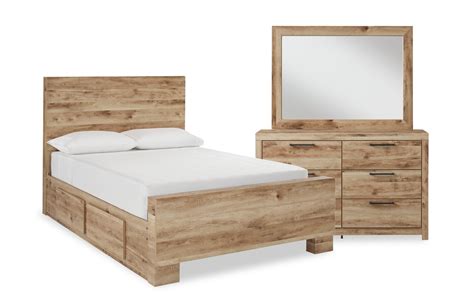 Derekson 5pc Bedroom Set With Side Storage Bed Dresser And Mirror N
