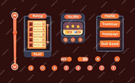 Premium Vector List Of Mobile Games Game Ui Kit User Interface Ui Ux