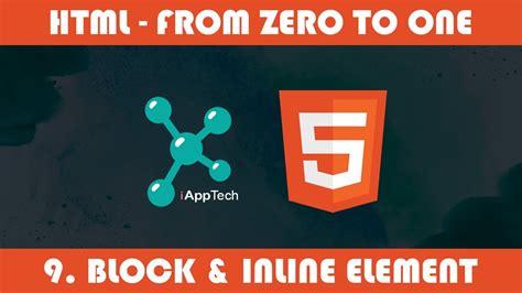 Html 9 Block And Inline Element Iapptechid 🪲 Youtube