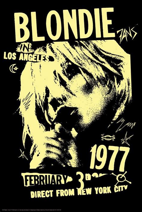 Blondie La Tour 1977 Punk Poster Vintage Concert Posters Rock
