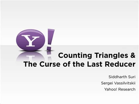 Counting Triangles And The Curse Of The Last Reducer Pdf