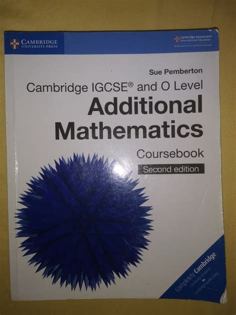 Cambridge Igcse And O Level Add Maths Coursebook Hobbies And Toys Books And Magazines Textbooks