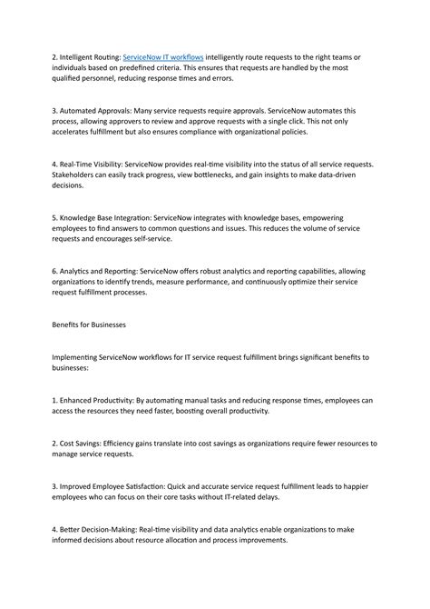 Effortless It Service Request Fulfillment With Servicenow Workflows Pdf It And Internet