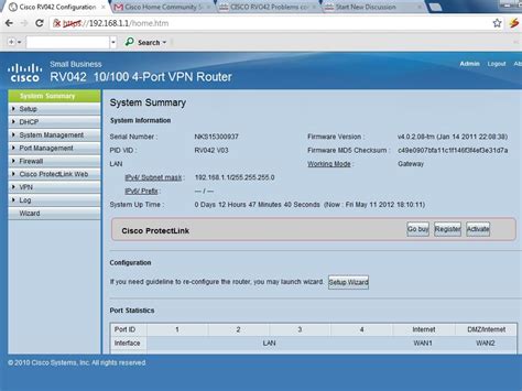 Solved CISCO RVO Problems Connecting To The Internet And Keeps Dropping Internet Connection