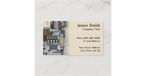 Computer Technician Programmer Business Card Zazzle
