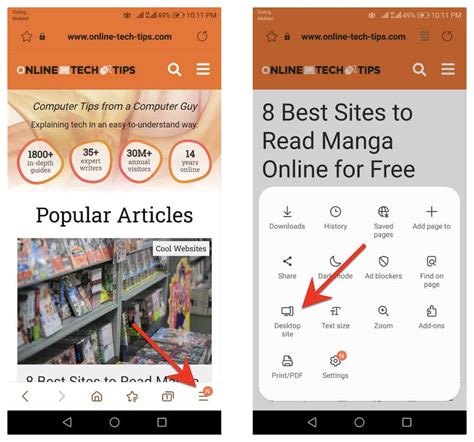 how to activate desktop mode in any browser on android ios helpdeskgeek