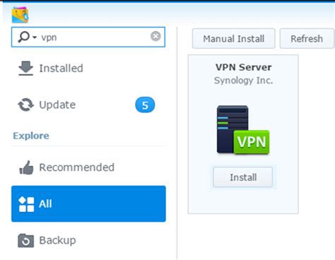 Synology Utilisation Vpn1