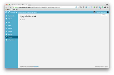 upgrade network macnchrome make wordpress test