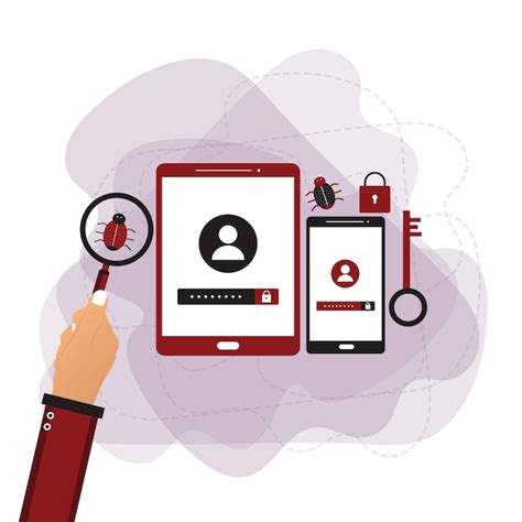 premium vector security bug concept