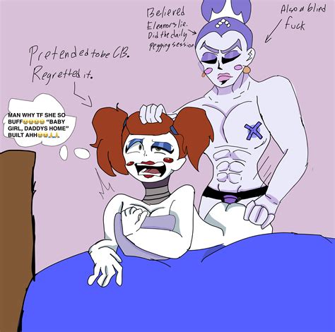 Rule 34 2girls 2robots Abs Ballora Ballora Fnafsl Bed Bent Over Bed Blue Blanket Blue Makeup