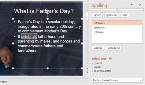 Spelling Autocorrect And Reference Tools Spell Check In Powerpoint Presentations Glossary