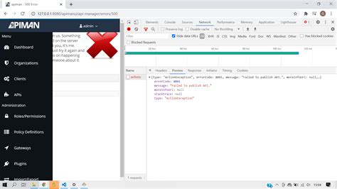 Failed To Publish API Issue Apiman Apiman Docker GitHub